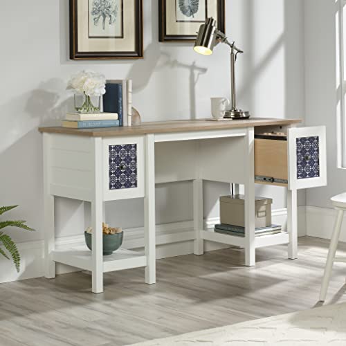 Sauder Cottage Road Desk, Soft White finish