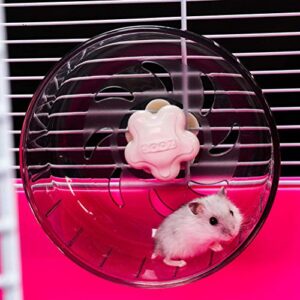 Pet Hamster Running Wheel Toy Roller Round Silent Cage Exercise Wheel for Small Pet Mice Rat Grey