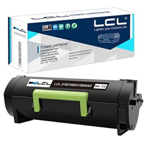 lcl remanufactured toner cartridge replacement for lexmark 51b1h00 51b0ha0 8500pages ms417 ms417dn ms517 ms517dn ms617 ms617dn mx417 mx417dn mx517 mx517de mx617 mx617de mx417de (2-pack black)