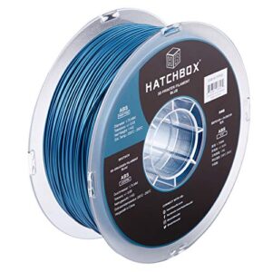 hatchbox paint-free abs 3d printer filament, dimensional accuracy +/- 0.03 mm, 1 kg spool, 1.75 mm, blue