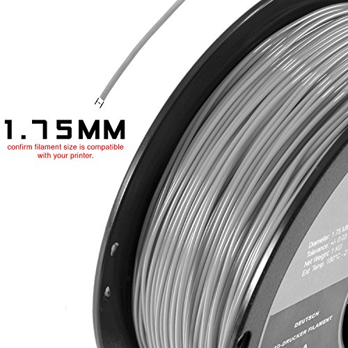 HATCHBOX Paint-Free ABS 3D Printer Filament, Dimensional Accuracy +/- 0.03 mm, 1 kg Spool, 1.75 mm, Blue