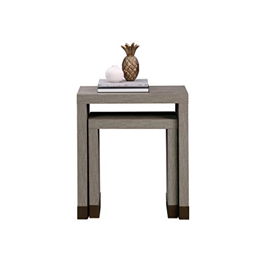 Sauder Manhattan Gate Nesting Tables, Mystic Oak finish