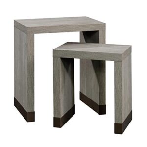 sauder manhattan gate nesting tables, mystic oak finish