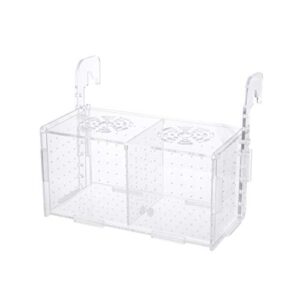 balacoo aquarium fish breeding box - transparent acrylic fish tank isolation hatchery hanging incubator for shrimp clownfish baby fishes (hook 201011cm)