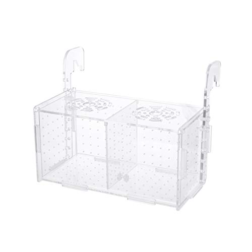 Balacoo Aquarium Fish Breeding Box - Transparent Acrylic Fish Tank Isolation Hatchery Hanging Incubator for Shrimp Clownfish Baby Fishes (Hook 201011cm)