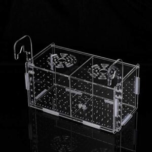 Balacoo Aquarium Fish Breeding Box - Transparent Acrylic Fish Tank Isolation Hatchery Hanging Incubator for Shrimp Clownfish Baby Fishes (Hook 201011cm)