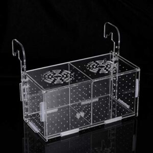 Balacoo Aquarium Fish Breeding Box - Transparent Acrylic Fish Tank Isolation Hatchery Hanging Incubator for Shrimp Clownfish Baby Fishes (Hook 201011cm)