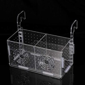 Balacoo Aquarium Fish Breeding Box - Transparent Acrylic Fish Tank Isolation Hatchery Hanging Incubator for Shrimp Clownfish Baby Fishes (Hook 201011cm)