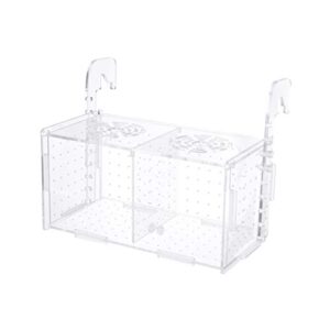 Balacoo Aquarium Fish Breeding Box - Transparent Acrylic Fish Tank Isolation Hatchery Hanging Incubator for Shrimp Clownfish Baby Fishes (Hook 201011cm)