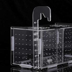 Balacoo Aquarium Fish Breeding Box - Transparent Acrylic Fish Tank Isolation Hatchery Hanging Incubator for Shrimp Clownfish Baby Fishes (Hook 201011cm)