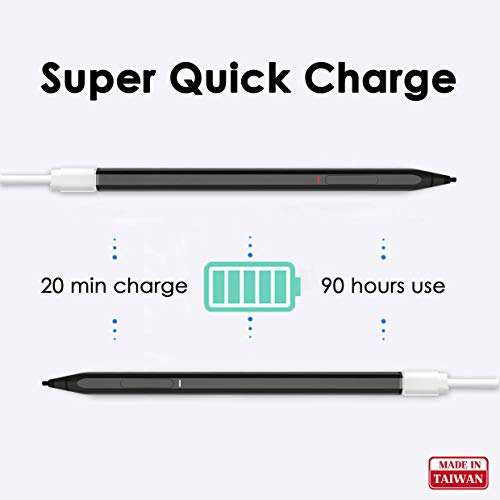 RENAISSER Raphael 520 Stylus for Surface, Designed in Houston, Made in Taiwan, 4096 Pressure Sensitivity, Compatible with New Surface Pro 9 & Pro 8/Laptop 5, Rechargeable