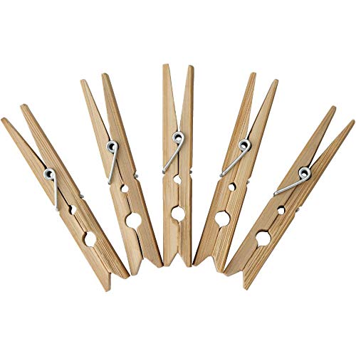 Large Bamboo Clothespins - 24 Pack