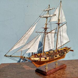 scale 1/96 laser-cut wooden sailboat model kit: the harvey 1847 ship model