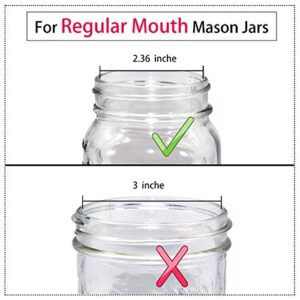 Mason Jar Apothecary Storage Lids - Jars NOT Included - Bathroom Accessory Lids for Modern Farmhouse Bathroom Decor - Rustproof Stainless Steel Lid with Waterproof Stickers / 2-Pack (Black)