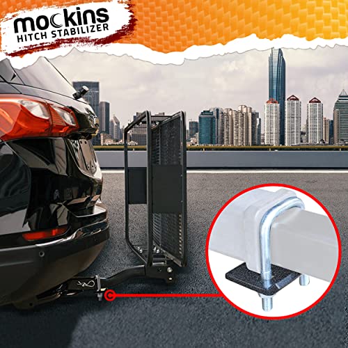 Mockins Anti Rattle Hitch Tightener 2 inch & 1.25 | Steel Trailer Hitch Stabilizer | Rust-Proof Tow Hitch Rattle Stopper for Wobble-Free Stable Ride | Universal Fit 2- Inch Receiver Hitch Accessories