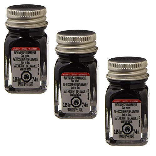 Testors Testor Gloss Black Enamel Paint - 3 Pack