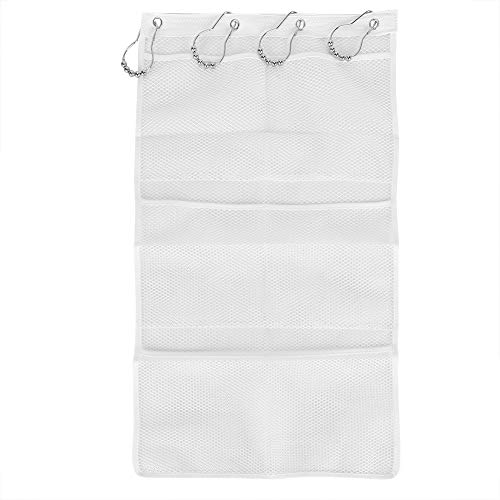 TOPINCN 6 Pockets Bath Toy Organizer Mesh Wall Hanging Shower Bag Quick Dry Home Bathroom Storage Holder