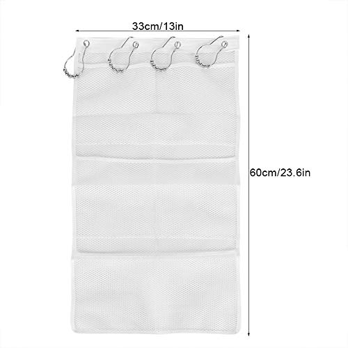 TOPINCN 6 Pockets Bath Toy Organizer Mesh Wall Hanging Shower Bag Quick Dry Home Bathroom Storage Holder