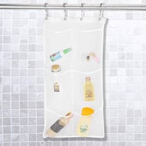 TOPINCN 6 Pockets Bath Toy Organizer Mesh Wall Hanging Shower Bag Quick Dry Home Bathroom Storage Holder