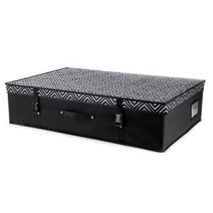 hangerworld - large black & white diamond pattern bridal dress storage box with lid