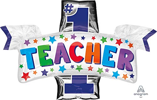 Anagram 38" 1 Teacher Foil Balloon, Multicolor