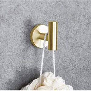 USHOWER Brushed Gold Bathroom Hardware Set, Includes 16-Inch Hand Towel Bar, Durable SUS304 Stainless Steel, 4-Piece