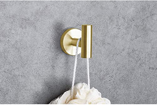 USHOWER Brushed Gold Bathroom Hardware Set, Includes 16-Inch Hand Towel Bar, Durable SUS304 Stainless Steel, 4-Piece