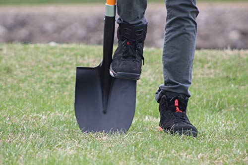 Ashman Heavy-Duty Digging Shovel (1 Pack) 41-Inch with Trenching Blade and Comfortable Handle - Ideal for Garden, Landscaping, Construction, and Masonry - Perfect for Digging Soil, Dirt, and Gravel.