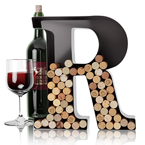 Wine Letter Cork Holder Art Wall Décor ~ Metal Letter Wine Cork Holder Monogram ~ Individual Wine Letter Cork Holders A Thru Z ~ Gifts for Wine Lovers ~ by HouseVines (R)