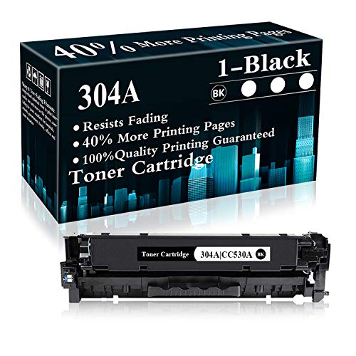 1 Pack 304A | CC530A Remanufactured Toner Cartridge Replacement for HP Color Laserjet Pro CP2025 CP2025n CP2025dn CP2025x CM2320n MFP CM2320fxi MFP CM2320nf MFP Printer,Sold by TopInk