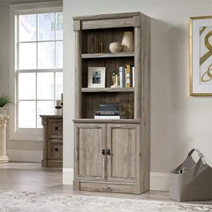 Sauder Palladia Engineered Wood and Metal 3-Shelf Bookcase in Split Oak