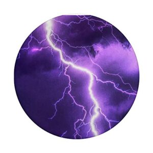 Purple Sky Blue Lightning Thunder Storm PopSockets Swappable PopGrip