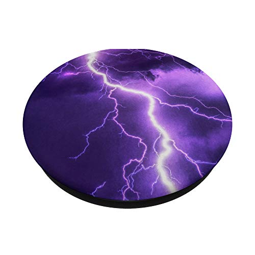 Purple Sky Blue Lightning Thunder Storm PopSockets Swappable PopGrip