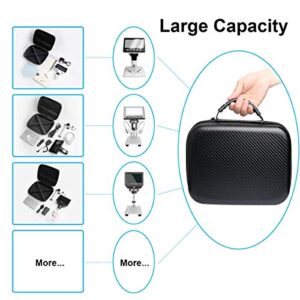 LCD Microscope Carrying Case Bag, Large Capacity Storage Bag for Digital Microscope with Display Screen and Stand Bracket