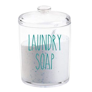 Grey - Laundry Soap Vinyl Decal - Skinny Farmhouse Style for Laundry Room - 5w x 5.5h inches - Die Cut Sticker