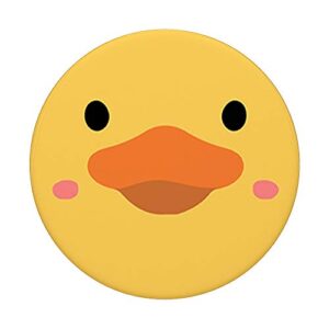 Duck Face Funny Yellow Rubber Duck Cute Duck PopSockets Swappable PopGrip