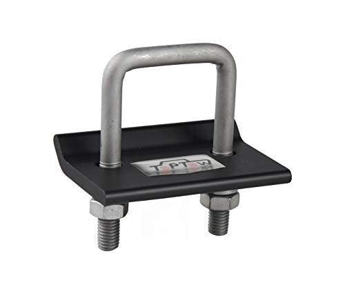 TOPTOW 64707 Trailer Hitch Tightener Anti Rattle Clamp for 1.25 Inch and 2 Inch Receiver Hitches, Black Aluminum Stabilizer Plate, 2 Packs