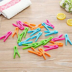 AKIWOS 24Pcs Laundry Clothes Pins for Home Clothes Windproof Supplies Double Thickness Design Beach Towel Clips