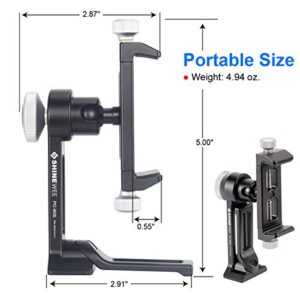 Metal Phone Tripod Mount Adapter, Phone Holder Stand with Arca Swiss and 1/4" Screw Mount,360 Degree Vertical & Horizonta Rotate, Fits iPhone 7 8 9 X 11 12 13 14 Max Plus Mini Se Pro