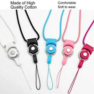 3pack Detachable Neck Strap Band Long Lanyard - Ideal for iPhone Cell Phone Smartphone Cell Phone Camera iPod mp3 mp4 USB Flash Drive ID Card Badge with a Lanyard Hole (Black)