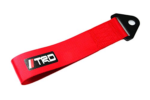 JDM TRD Red Racing Drift Rally Car Tow Towing Strap Belt Hook Universal x1