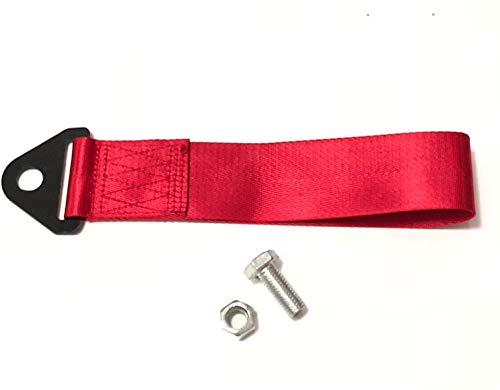 JDM TRD Red Racing Drift Rally Car Tow Towing Strap Belt Hook Universal x1