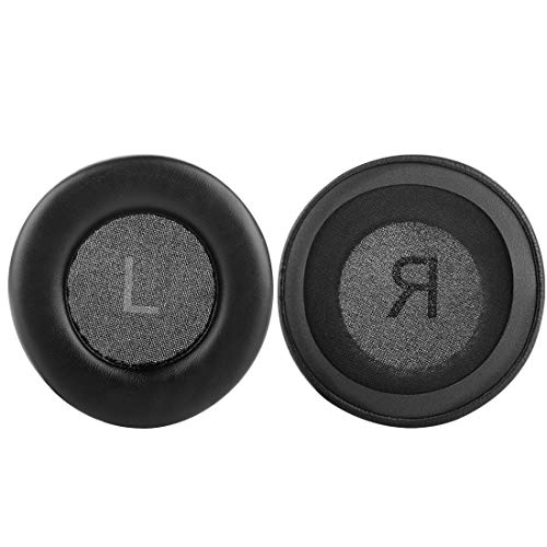 Geekria QuickFit Protein Leather Replacement Ear Pads for AKG K845BT, K845, K545, K540 Headphones Earpads, Headset Ear Cushion Repair Part (Black)