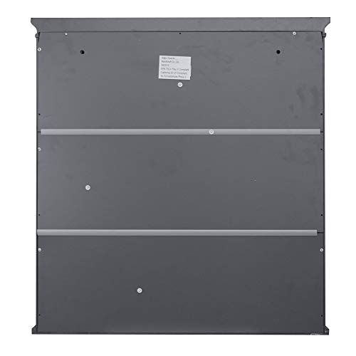 Knocbel Bathroom Wall Storage Cabinet, Over The Toilet Medicine Cabinet, Space Saving Double Doors Cupboard with Adjustable Shelves & Metal Handles, 23.23" L x 8.07" W x 24.81" H (Gray)