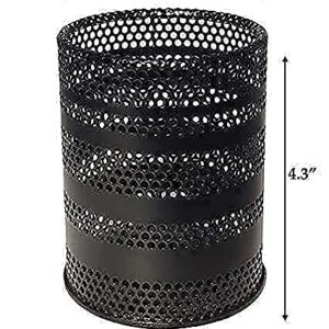 Produco Pen Holder for Desk, Metal Mesh Pencil Holder Cup Organizer Office Stationery Caddy Stand Makeup Brush Holder, Black (Mid)