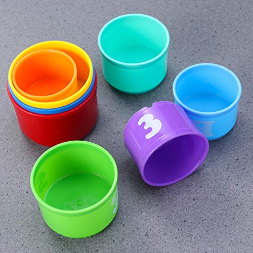 Bird Training Toys - 8Pcs Colorful Bird Cup Toys Parrot Intelligence Toy Bird Educational Stacking CupToy Training Treat Toys for Parakeet Parrots(Random Color)