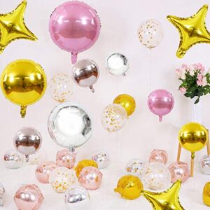 10'' Star Shape Foil Mylar Balloon Quadrangle Balloon -50 pcs Four Angle Star Balloons for Baby Shower, Gender Reveal, Wedding, Birthday or Engagement Party Decoration (Gold)