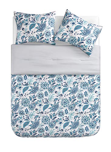 Tahari Home - Full Comforter Set, 3-Piece Bedding with Matching Shams, Stylish Home Decor (Val Blue, Full/Queen)