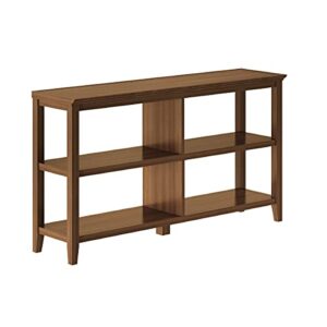 newridge home goods newridge home bookcase bookshelf, horrizontal, walnut