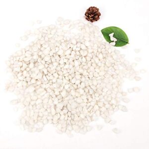 18 pounds decorative pebbles small white stones aquarium gravel river rock, natural polished decorative gravel,garden ornamental pebbles rocks,white decorative stones,white pebbles, decor (white)